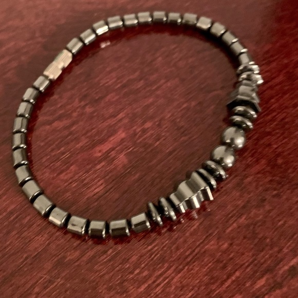 Jewelry | 3 In A Bundle Reflective Gray Beaded Bracelet | Poshmark